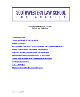 Externship Program | Southwestern Law School